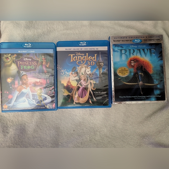 Disney | Media | Disney Bluray Set Princess And The Frog Tangled Brave ...